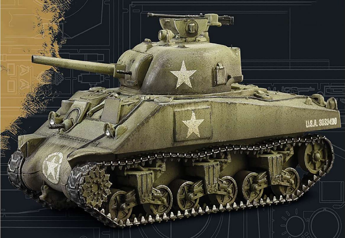 Italeri - M4 75 Mm Sherman Modeltank Byggesæt - 1:56 - 25751 | Se ...
