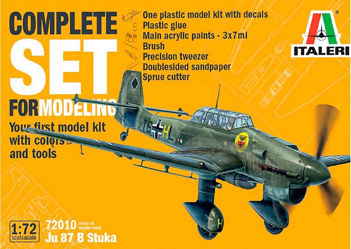 Køb Italeri - Complete Set For Modeling - Junker Ju-87b Stuka - 1:72 ...