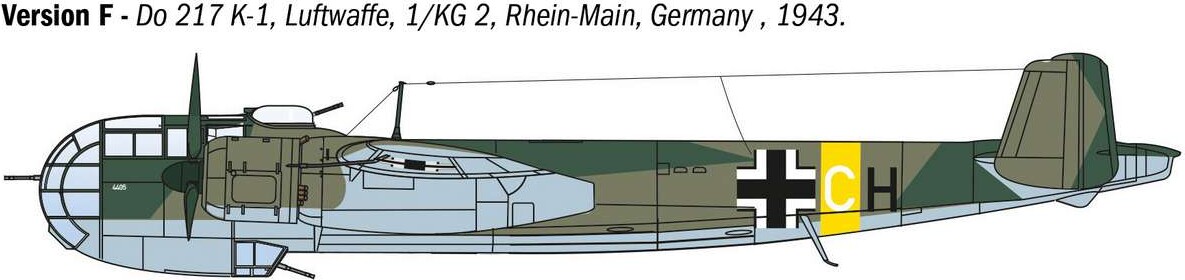 1:72 Donier Do-217 K2 With Fritz X - 1488s - Italeri | Se tilbud og køb på Gucca.dk