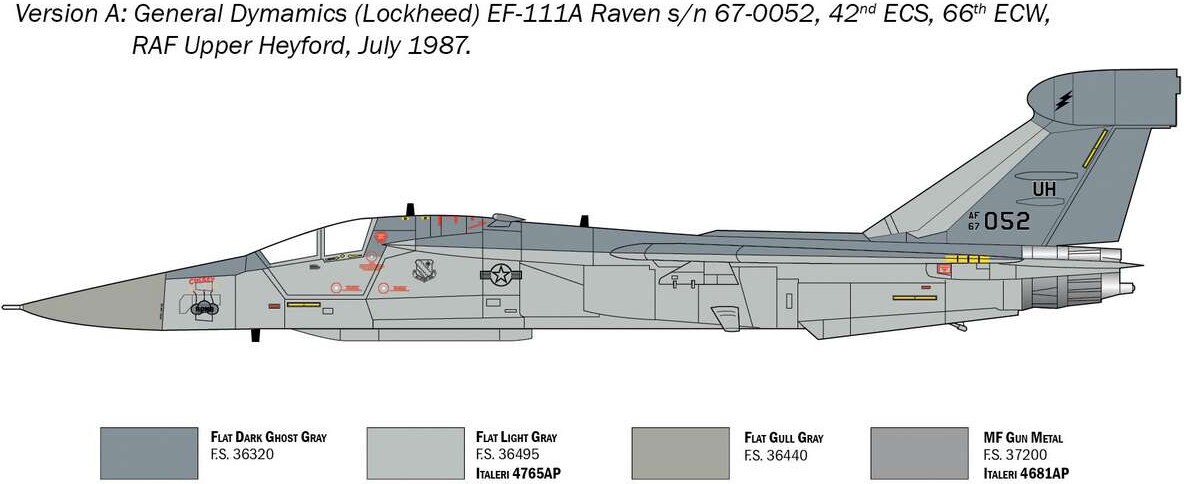 Italeri - Lockheed Martin - Ef-111 A Raven Byggesæt - 1:72 - 1235s | Se ...
