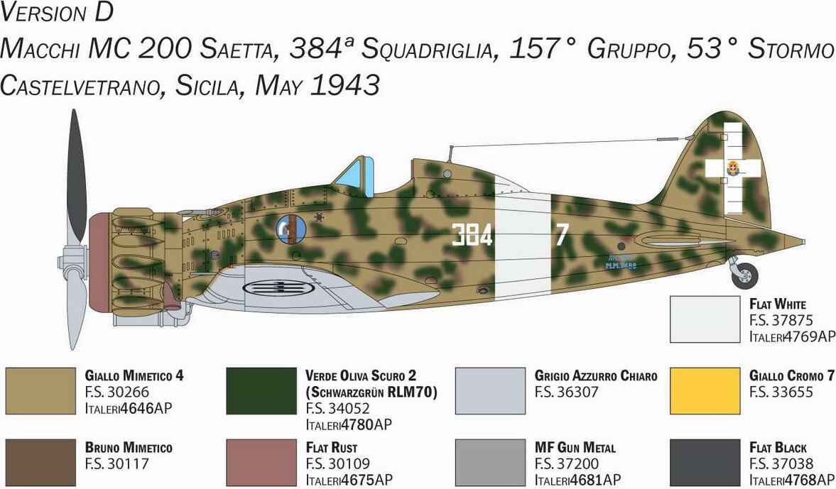 Italeri - Macchi M.c. 200 Series Xxi Byggesæt - 1:48 - 2767s | Se ...