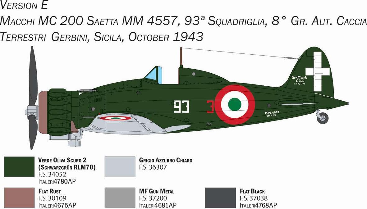 Køb Italeri - Macchi M.c. 200 Series Xxi Byggesæt - 1:48 - 2767s - Gucca.dk