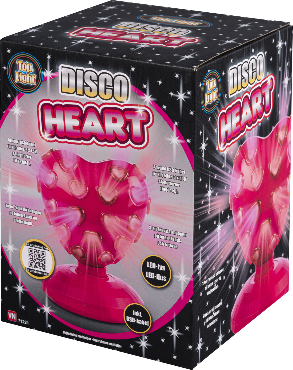Diskokugle Til Børn - Hjerte - Led Lys - 20 Cm | Se tilbud og køb på ...