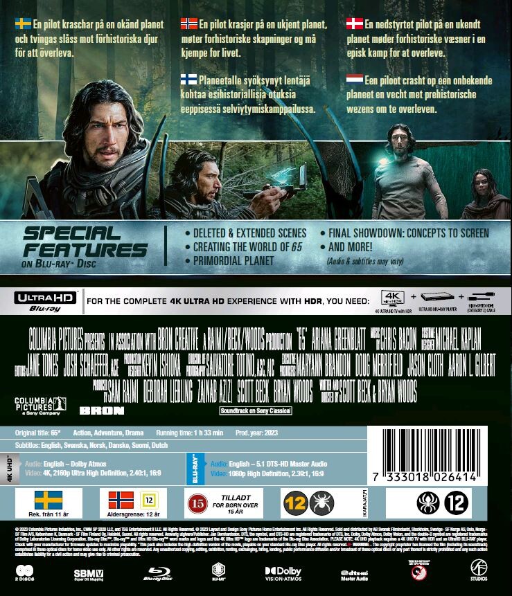 Køb 65 på 4k Ultra HD Blu-Ray - film fra 2023 - Gucca.dk