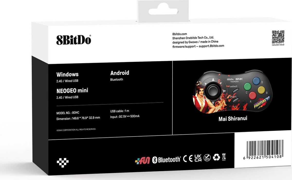 8bitdo - Neogeo - Trådløs Controller Til Android - Mai Shiranui | Se ...