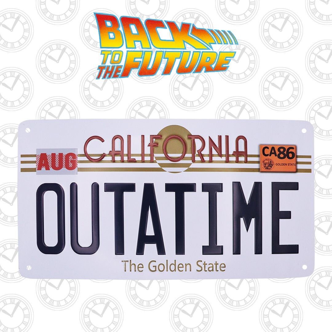 Køb Back To The Future Replica Number Plate Tin Sign fra Fanattik ...