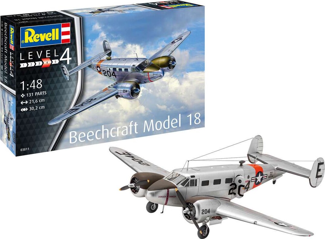 Revell - Beechcraft Model 18 Fly Byggesæt - 1:48 - Level 4 - 03811 | Se ...