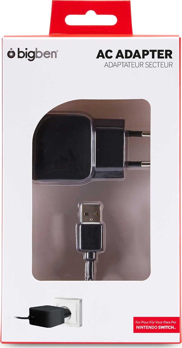 Køb Nintendo Switch Adapter - Ladekabel - Bigben fra Nacon - Gucca.dk