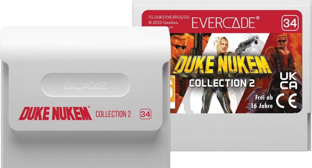 Køb Blaze Evercade Red Cart 34 - Duke Nukem Col. 2 til BLAZE TAB Plus ...