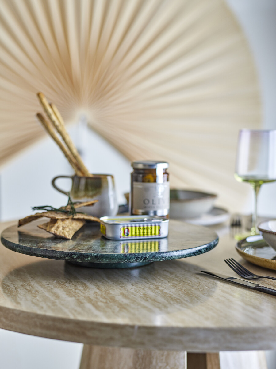 Køb Bloomingville - Marmor Fad På Drejefod - Nuni - Grøn - ø35,5 Mm ...