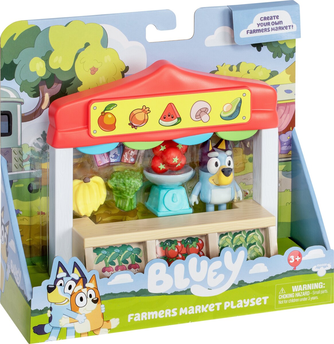 Køb Bluey - Farmers Market Legesæt Med Bluey Figur fra Moose - Gucca.dk