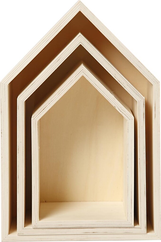 Bogkasser - Huse - H 20,3+25,3+31 Cm - D 10 Cm - B 13+16,2+20 Cm - 3 Stk | Se tilbud og køb på ...