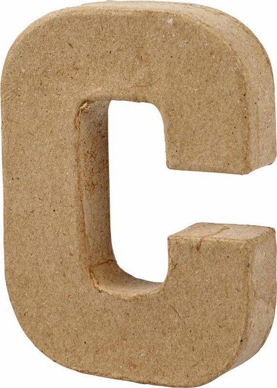 Køb Bogstav Til Pynt - C - Stort Bogstav - Papmaché - 10x7,5 Cm fra ...