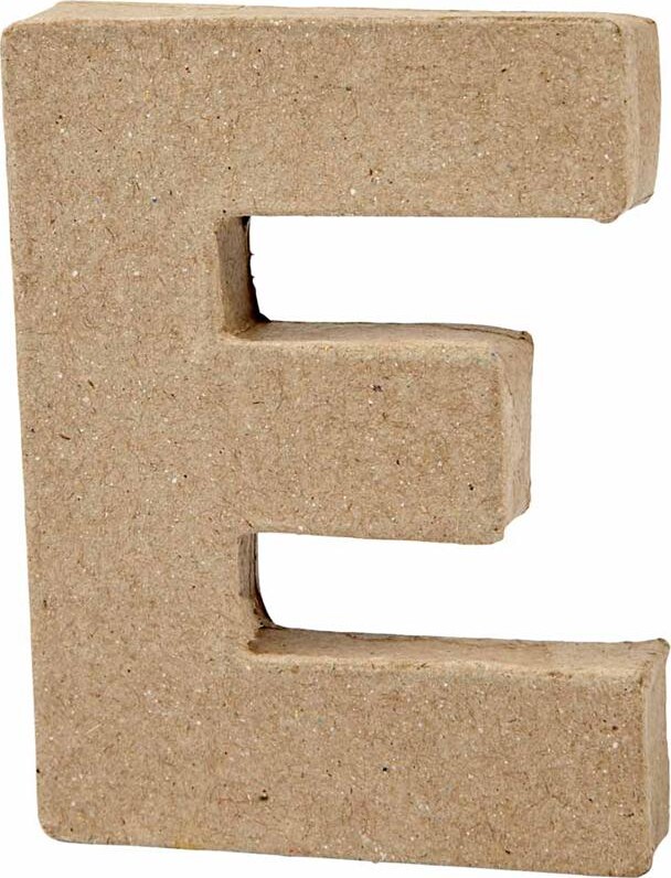 Køb Bogstav Til Pynt - E - Stort Bogstav - Papmaché - 10x7,5 Cm fra ...