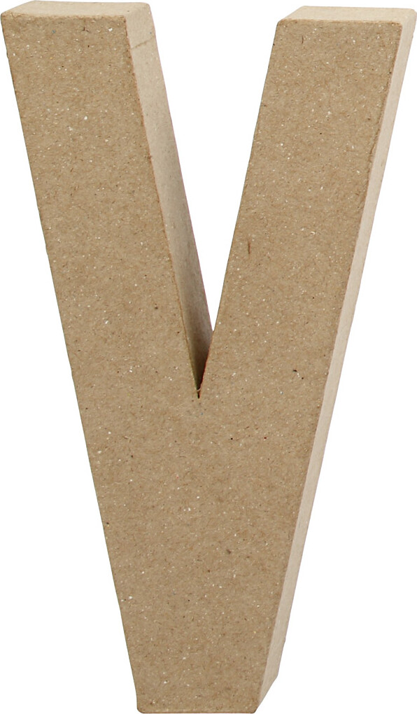 Køb Bogstav Til Pynt - V - Stort Bostav - Papmaché - 20,5x11,5 Cm fra ...