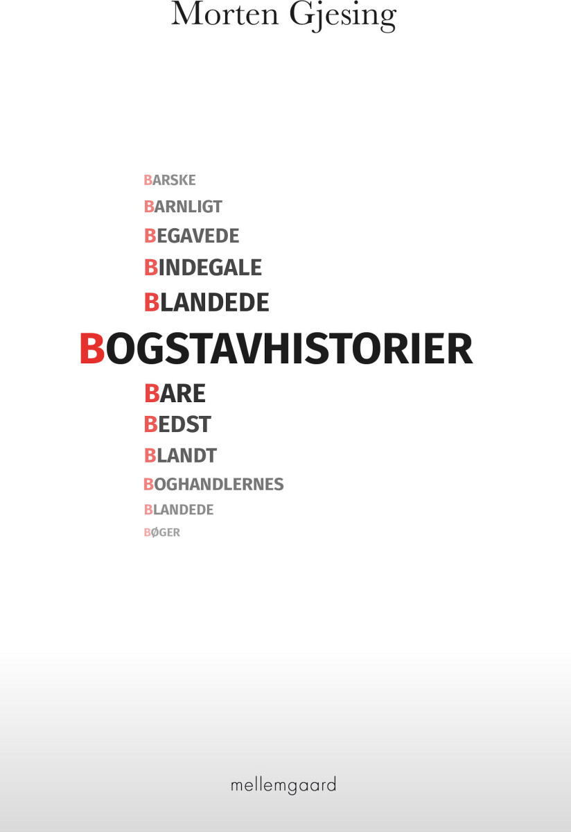 Bogstavhistorier af Morten Gjesing - Hæftet - Gucca.dk