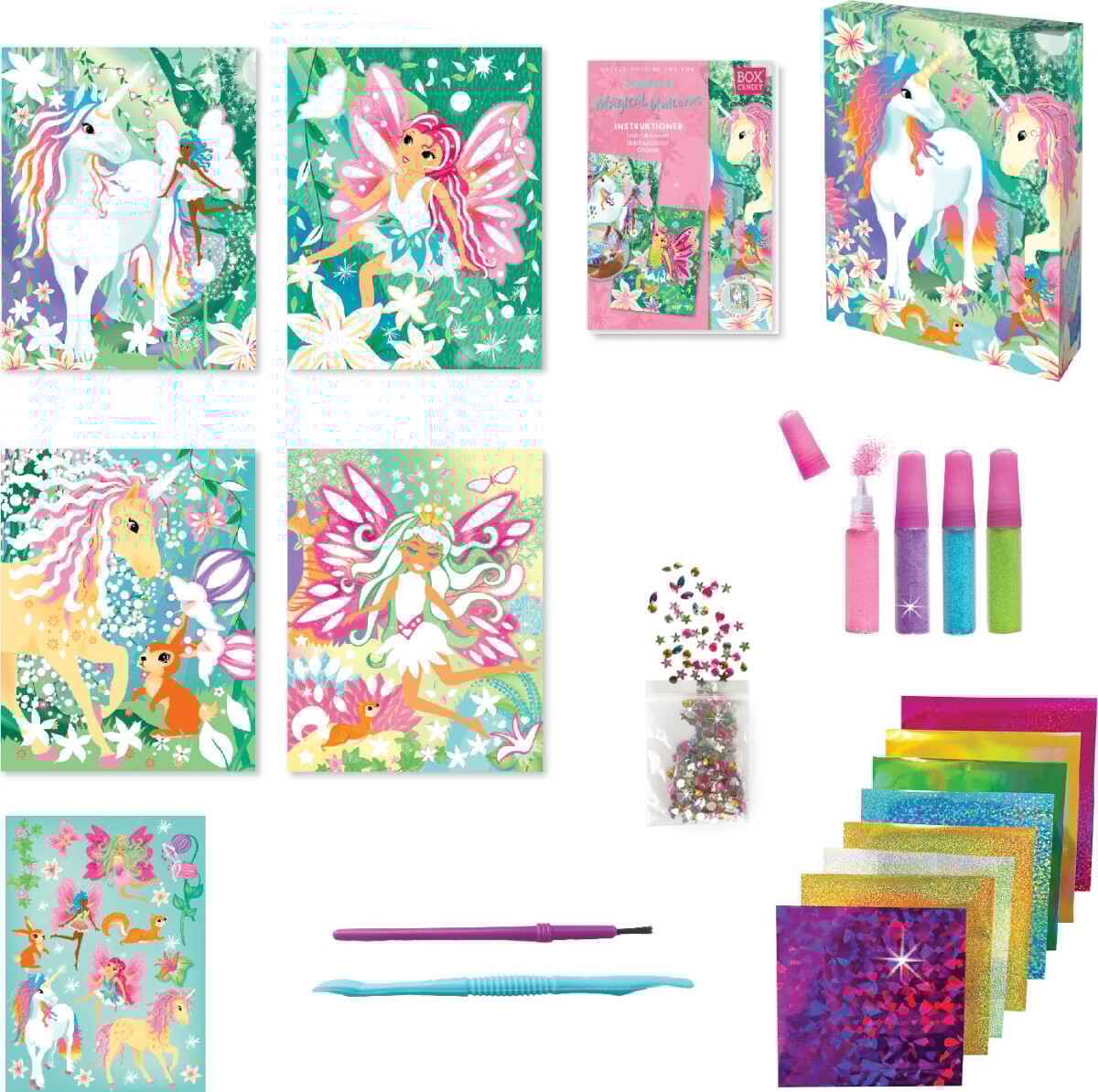 Køb Box Candiy - Sand And Foil Art - Totally Magical Unicorns - Bc-1921 ...