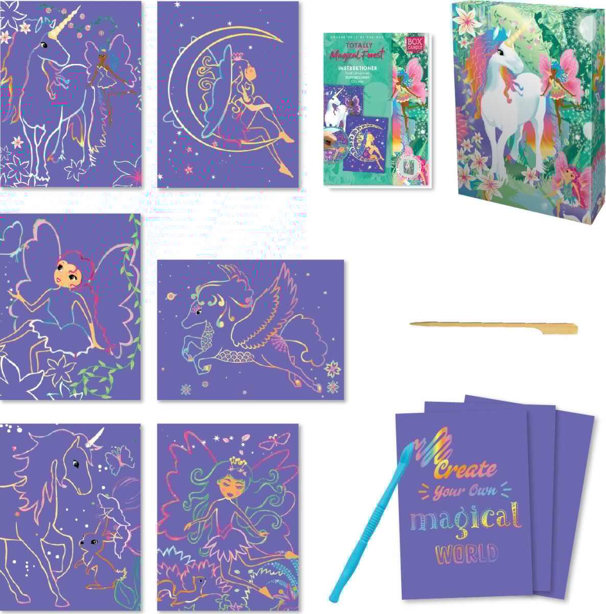 Box Candiy - Scratch Art - Totally Magical Forest - Bc-1902 | Se tilbud ...