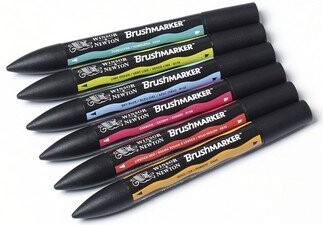 Køb Winsor & Newton - Brushmarker Tusser - Mellem Toner - 6 Farver ...