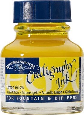Winsor & Newton - Calligraphy Ink - Blæk - Lemon Yellow 30 Ml | Se ...