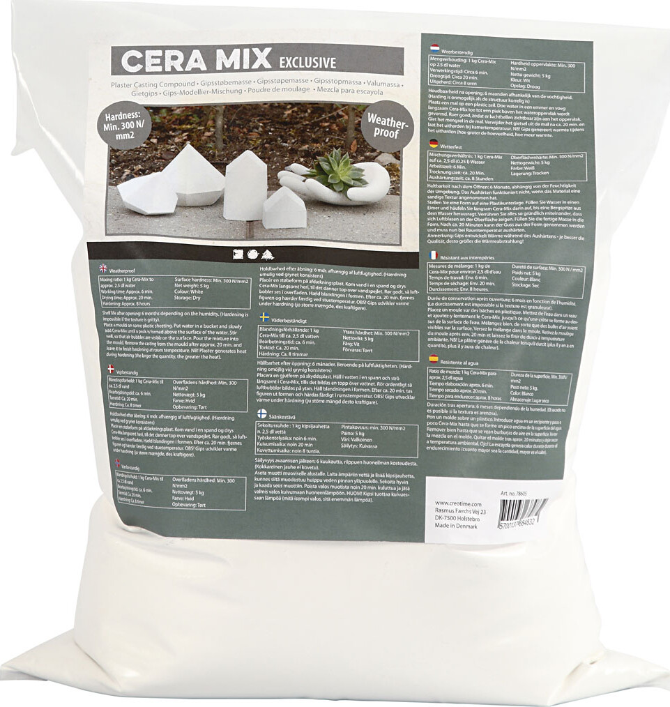 Køb Cera-mix Exclusive Støbemasse - Hvid - 5 Kg fra Creativ Company ...