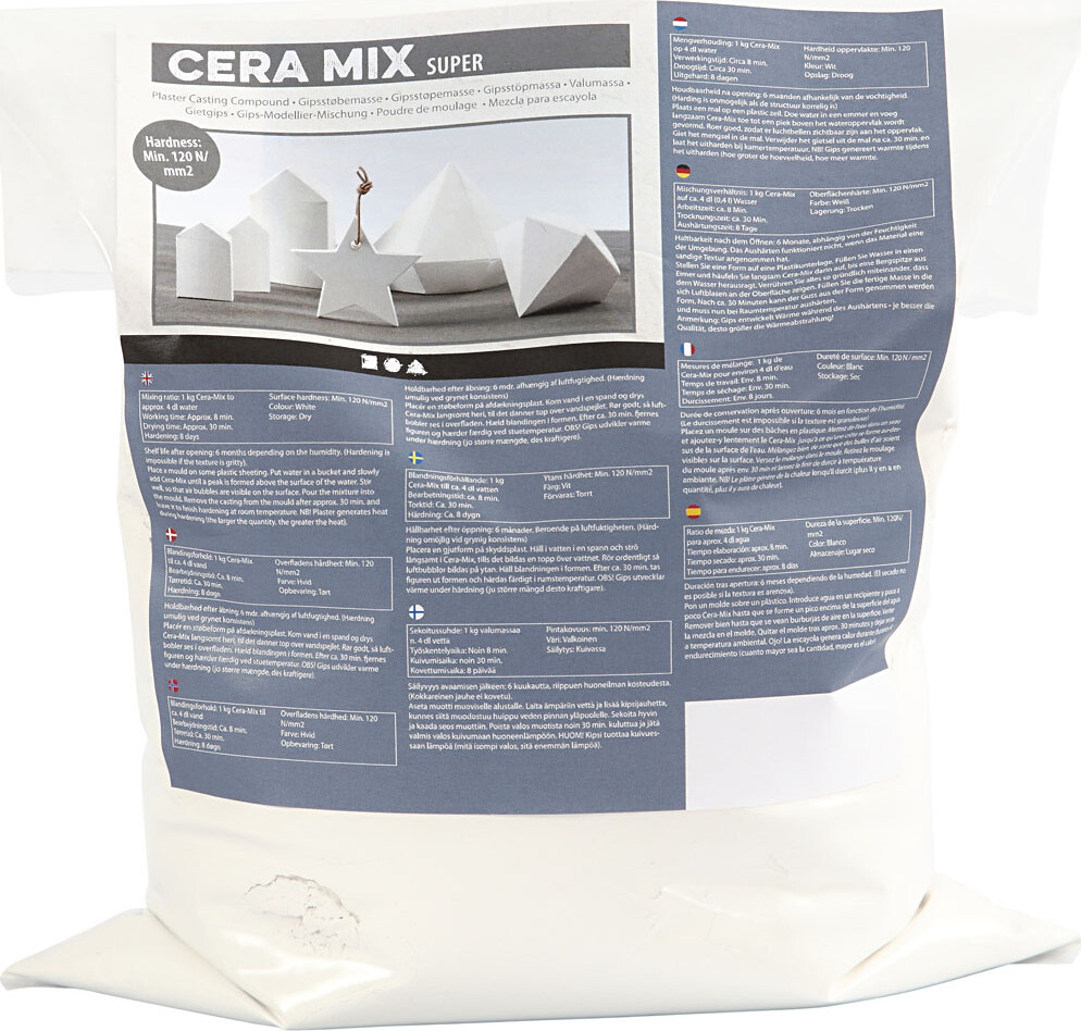 Køb Cera-mix Super Støbemasse - Hvid - 5 Kg fra Creativ Company - Gucca.dk
