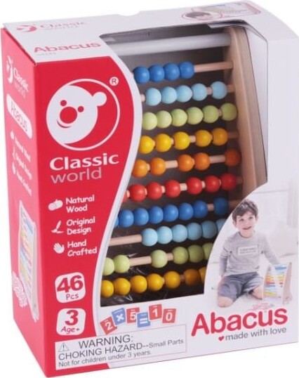 Kugleramme Med Kort - Abacus - Træ - Classic World | Se tilbud og køb på Gucca.dk
