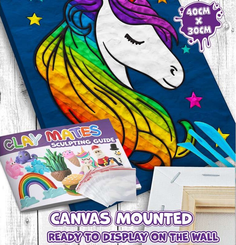 Clay Painting På Lærred Sæt - Enhjørning - 30x40 Cm - Splat | Se tilbud ...