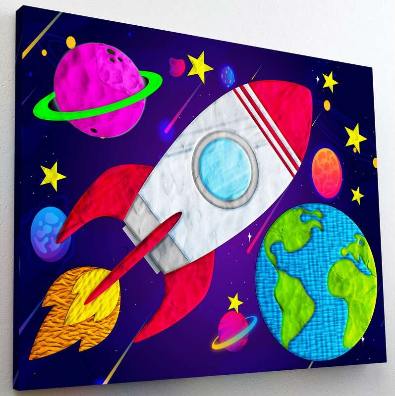 Clay Painting På Lærred 30x40cm, Space - Splat | Se tilbud og køb på ...