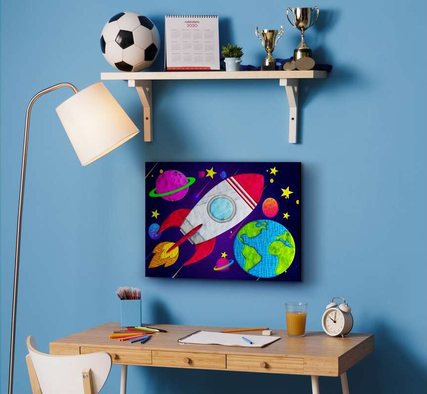 Clay Painting På Lærred 30x40cm, Space - Splat | Se tilbud og køb på ...