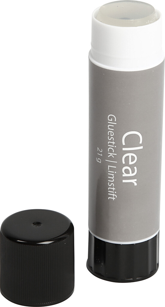 Køb Clear Limstift - Rund - 1 Stk. - 21 G fra Creativ Company - Gucca.dk