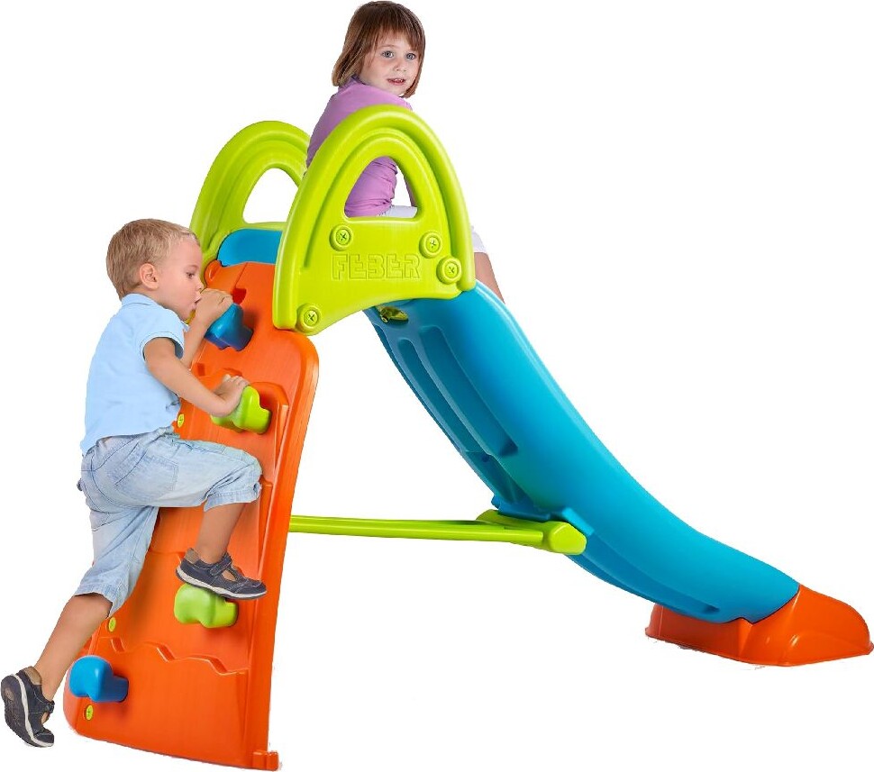 Køb Feber - Rutsjebane Til Børn - Udendørs - Plastik - Climb & Slide ...