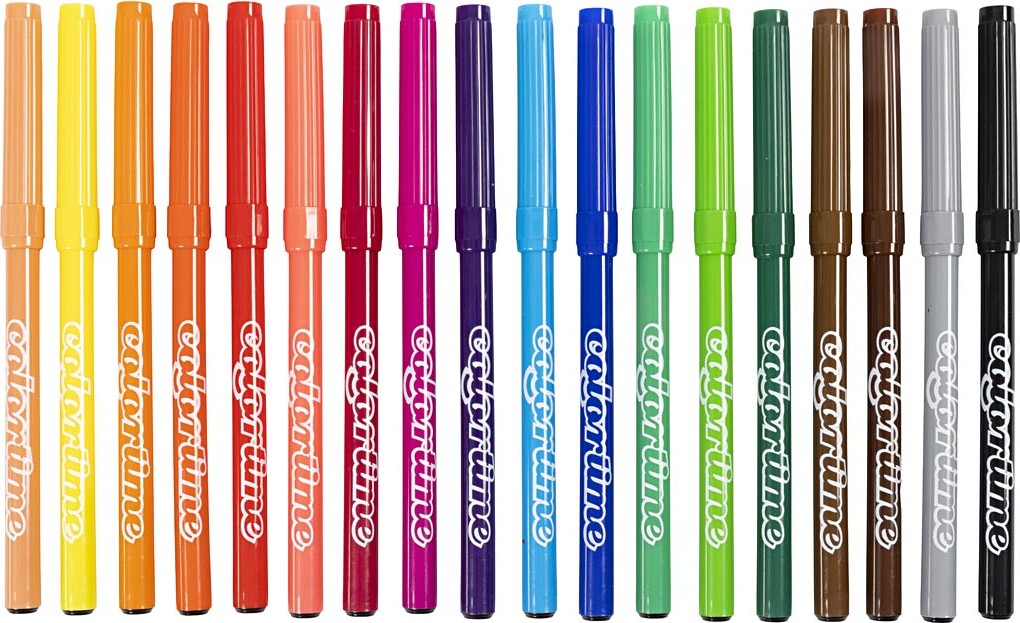 Køb Tusser - Vandbaserede - Tykkelse 2 Mm - Flere Farver - 18 Stk fra ...