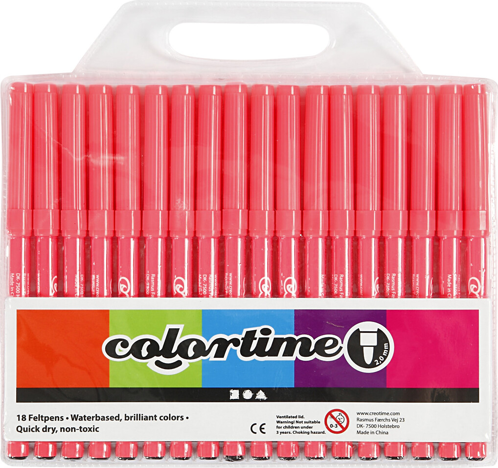 Tusser - Vandbaserede - Tykkelse 2 Mm - Pink - 18 Stk | Se tilbud og ...