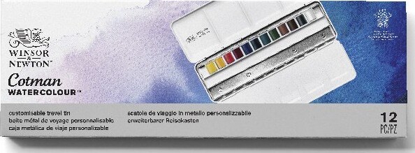 Køb Winsor & Newton - Akvarelfarve Pan Sæt Med 12 Farver - Travel Tin ...