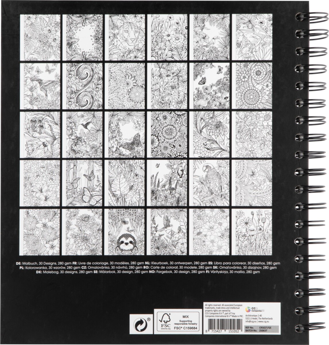 Blomster Malebog - 30 Sider - Craft Id - - Gucca.dk