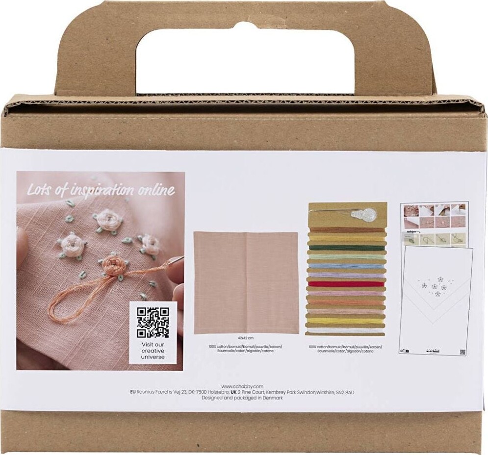 Køb Broderi Kit - Diy Stofserviet fra Creativ Company - Gucca.dk