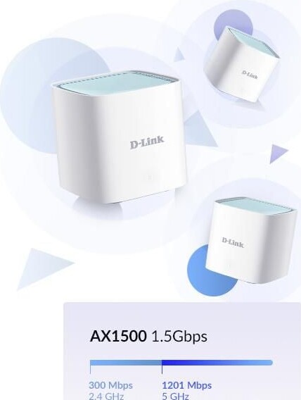 D-link - Eagle Pro Ai Ax1500 Mesh System - 2-pak | Se tilbud og køb på ...