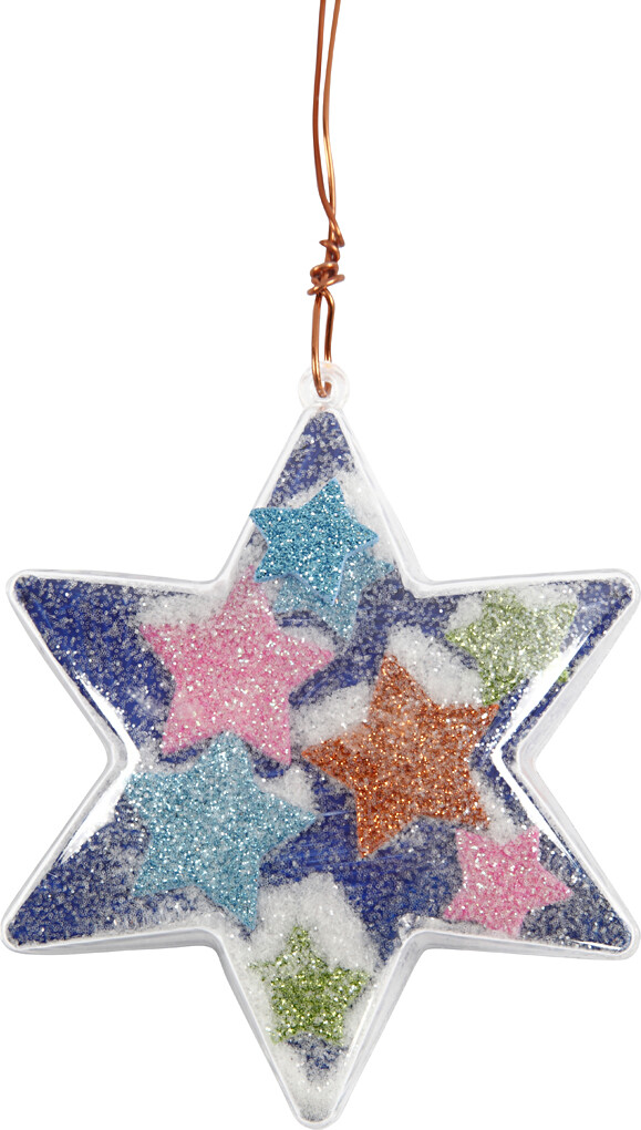 Deko-stjerne - H 10 Cm - Transparent - 5 Stk | Se tilbud og køb på Gucca.dk