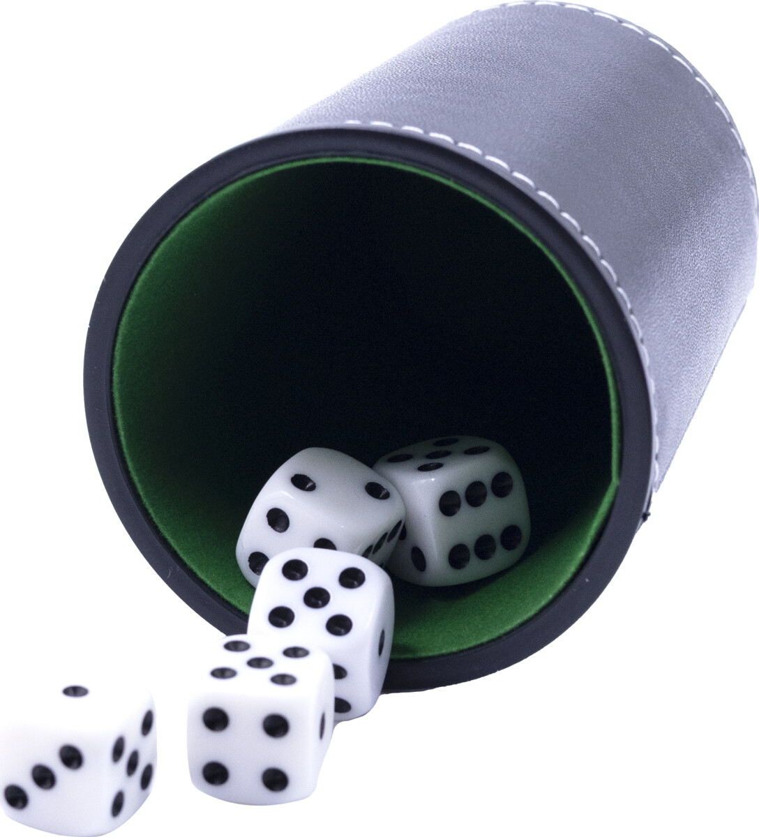 Køb Raflebæger - Deluxe Rafle Sæt Med 5 Terninger fra Games4U - Gucca.dk