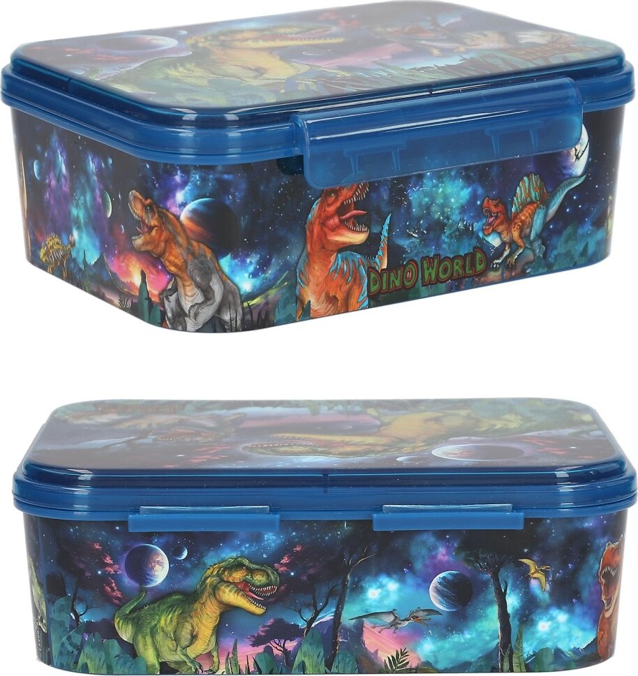 Køb Dinosaur Madkasse Med 3 Rum - Galaxy - Blå - Dino World fra ...