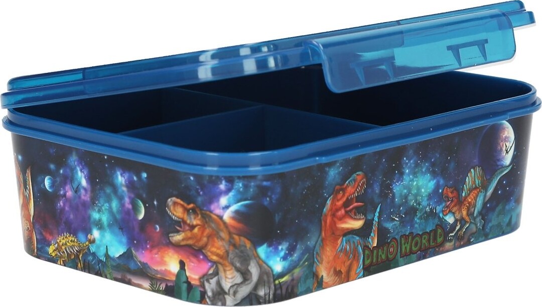 Køb Dinosaur Madkasse Med 3 Rum - Galaxy - Blå - Dino World fra ...