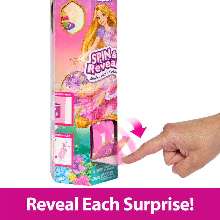 Køb Disney Princess - Spin & Reveal - Rapunzel Dukke fra Mattel - Gucca.dk