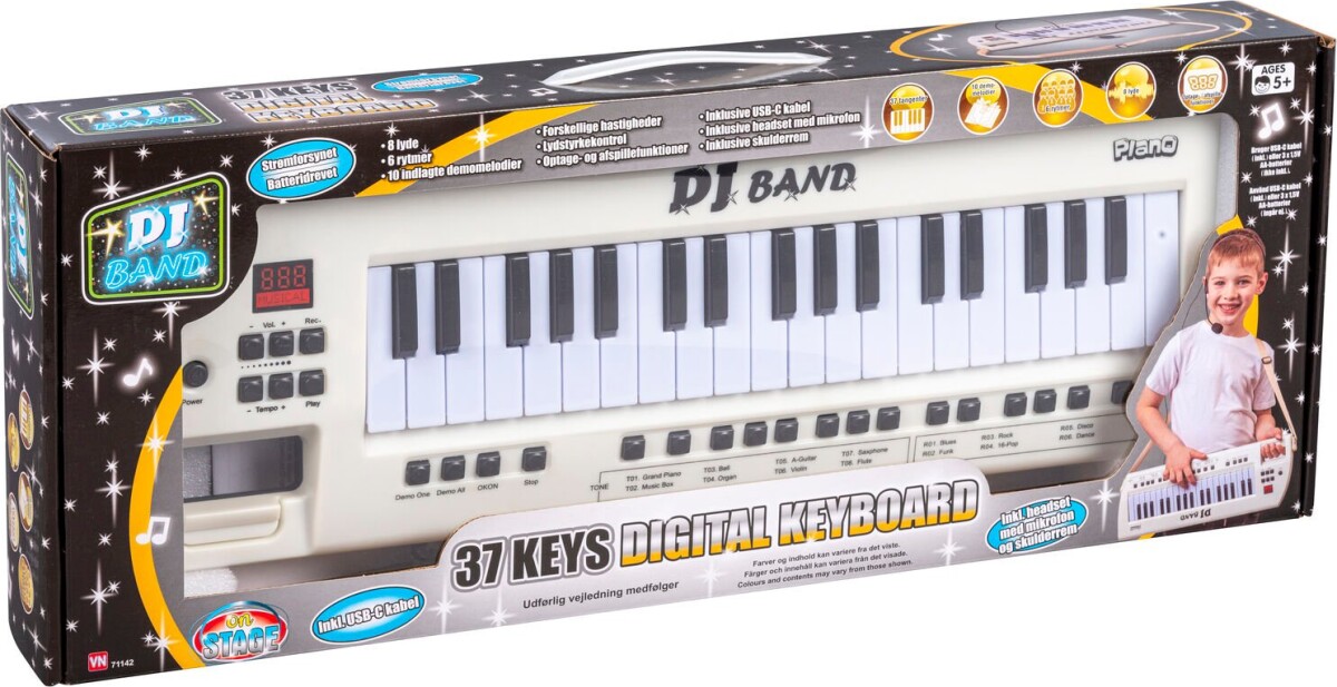 Køb Dj Band - 37-Key Keyboard With Headset - 71142 fra Vn - Gucca.dk