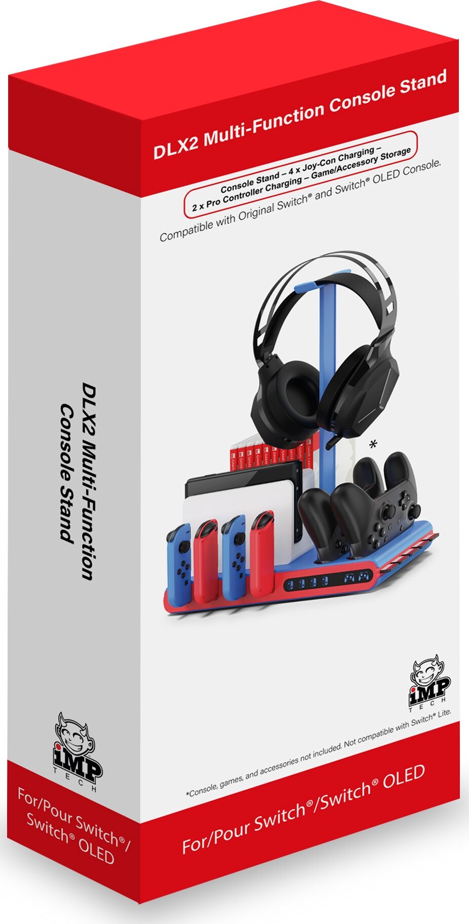 Køb Dlx Multi Function Charger Tower Nintendo Switch / Oled fra Imp - Gucca.dk