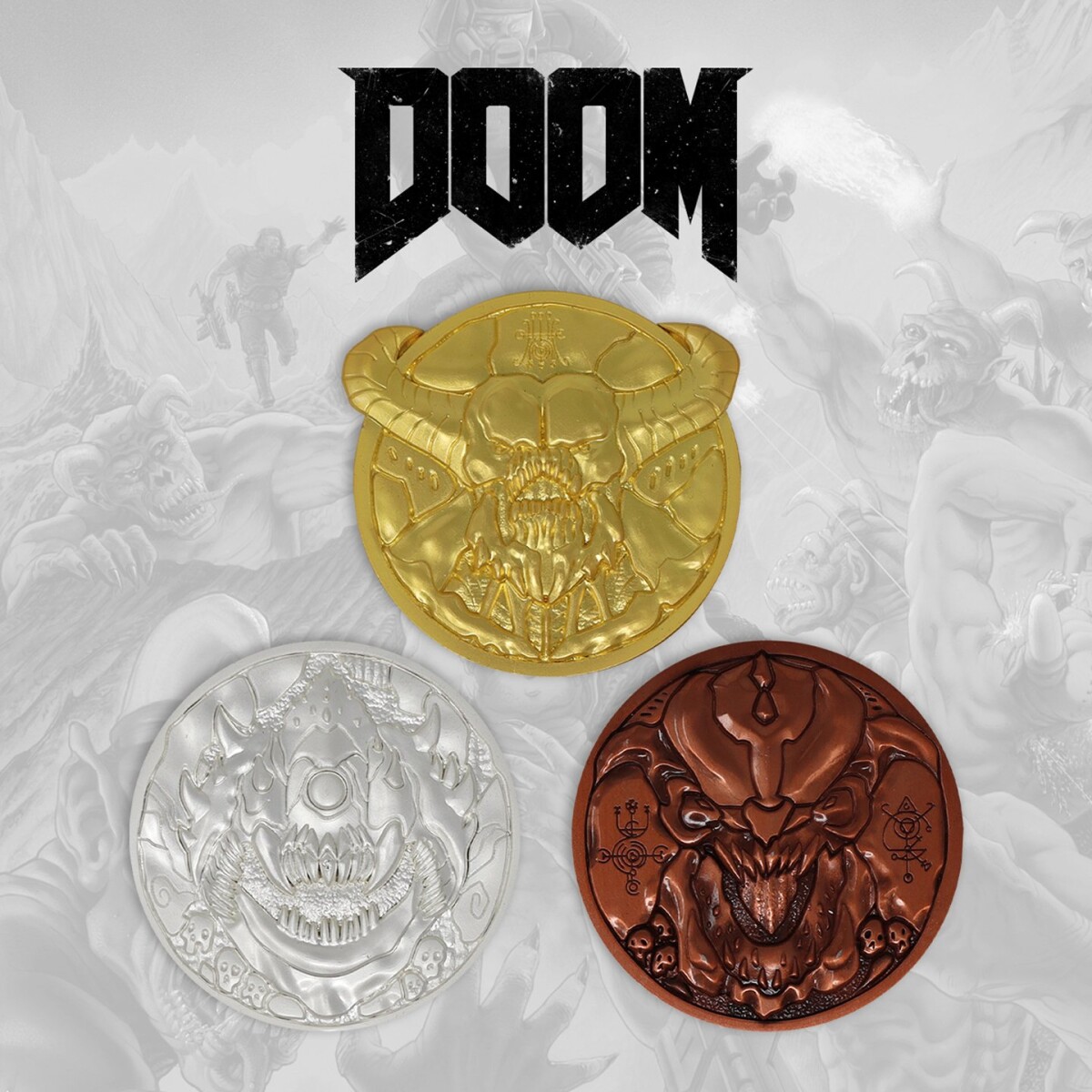 Doom Limited Edition Set Of 3 Arcade Mode Medallion Collection | Se ...