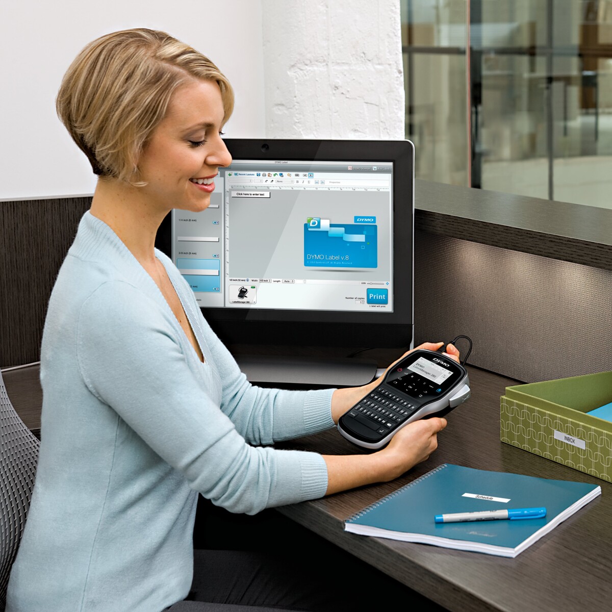 Køb Dymo - Labelmanager 280 Label Maker Kit Case Qwerty - 2091152 ...