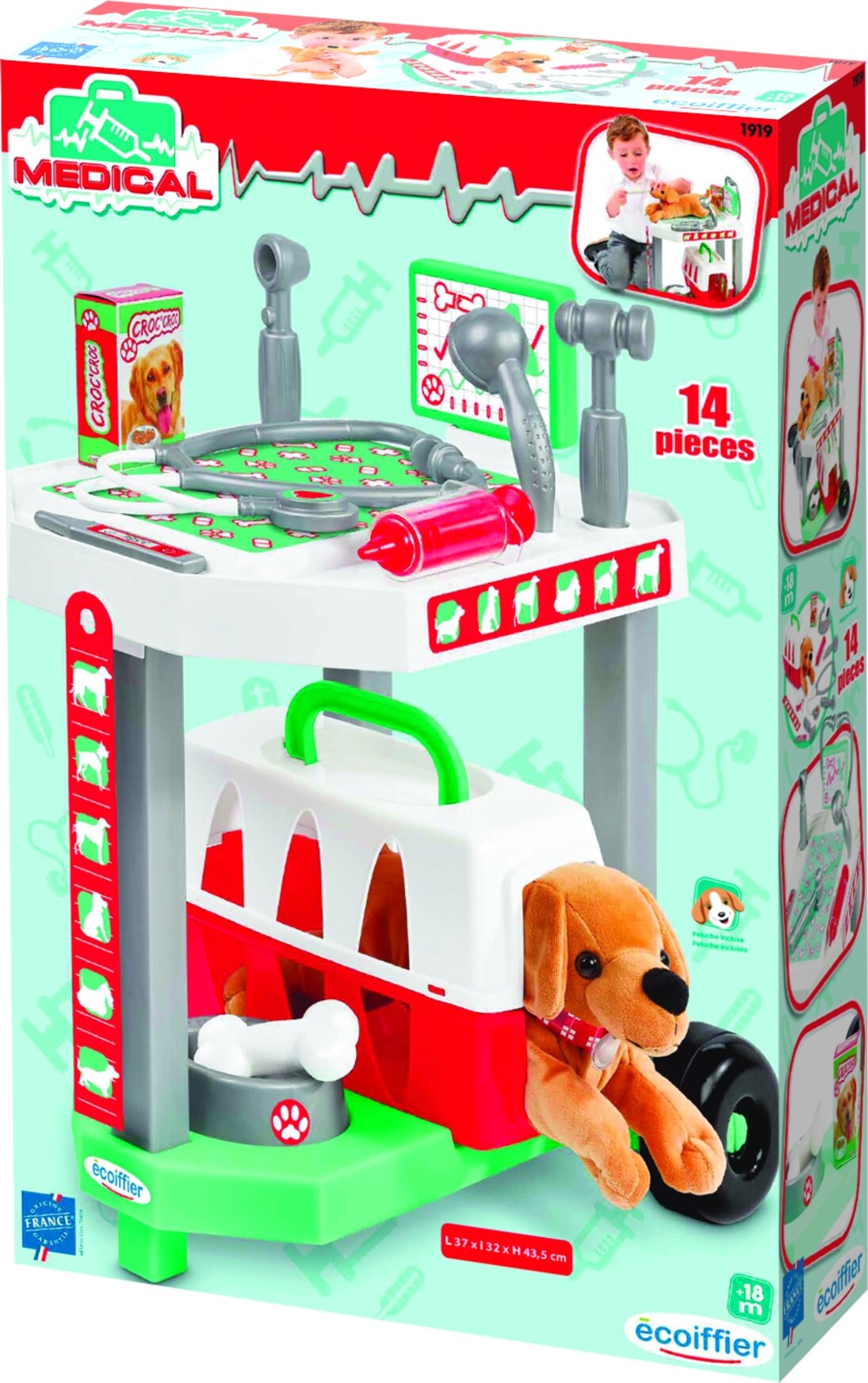 Køb Dyrlæge Legetøj - Trolley Med 14 Dele - Ecoiffier - Medical - Gucca.dk
