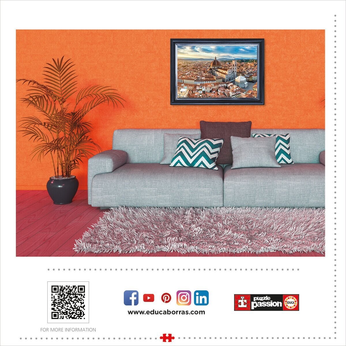 Educa Puslespil - 1500 Brikker - Firenze Fra Luften | Se tilbud og køb ...