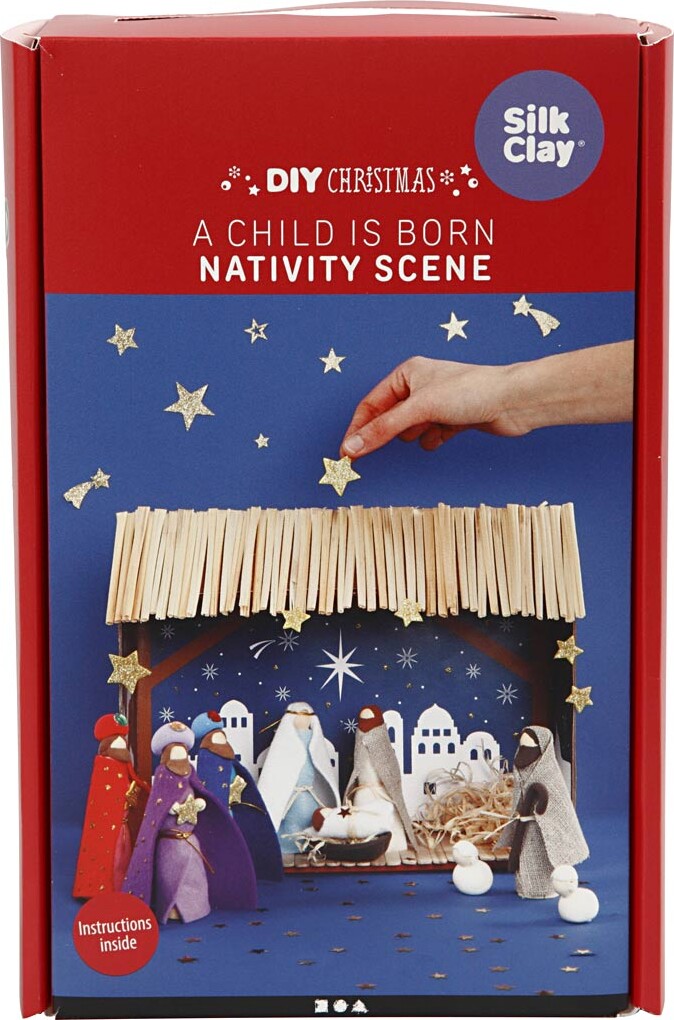 Køb Silk Clay - Jule Diy Kit - Et Barn Er Født - Krybbespil fra Creativ ...